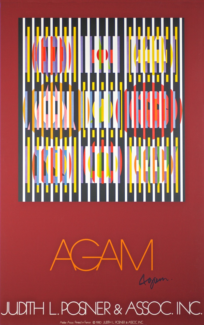 Agam serigraph 1980 poster, hand signed | Zimmerman Editions, Ltd.